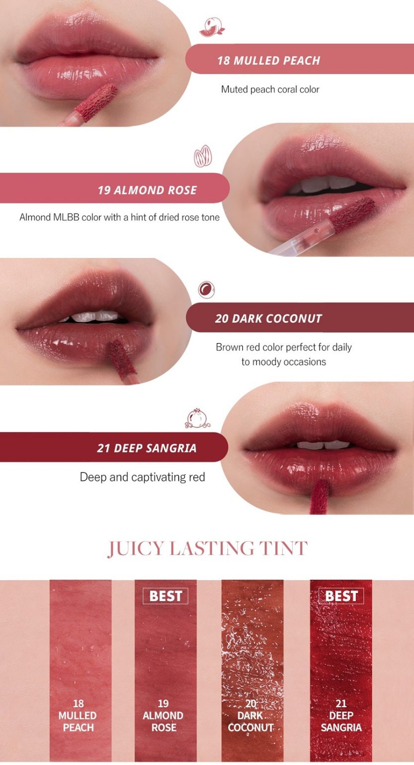 ROM&ND Juicy Lasting Tint – Choose your Shade – SheLC